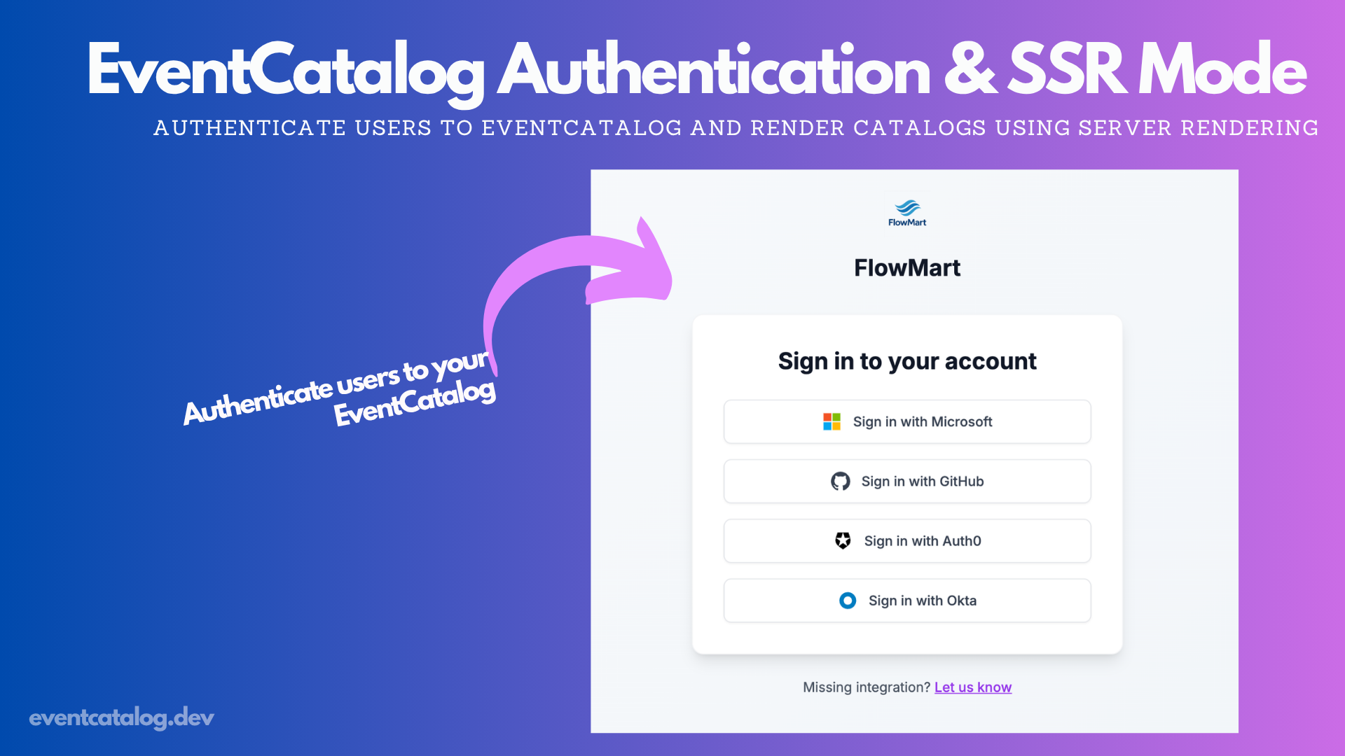 Introducing Authentication and SSR Mode - EventCatalog