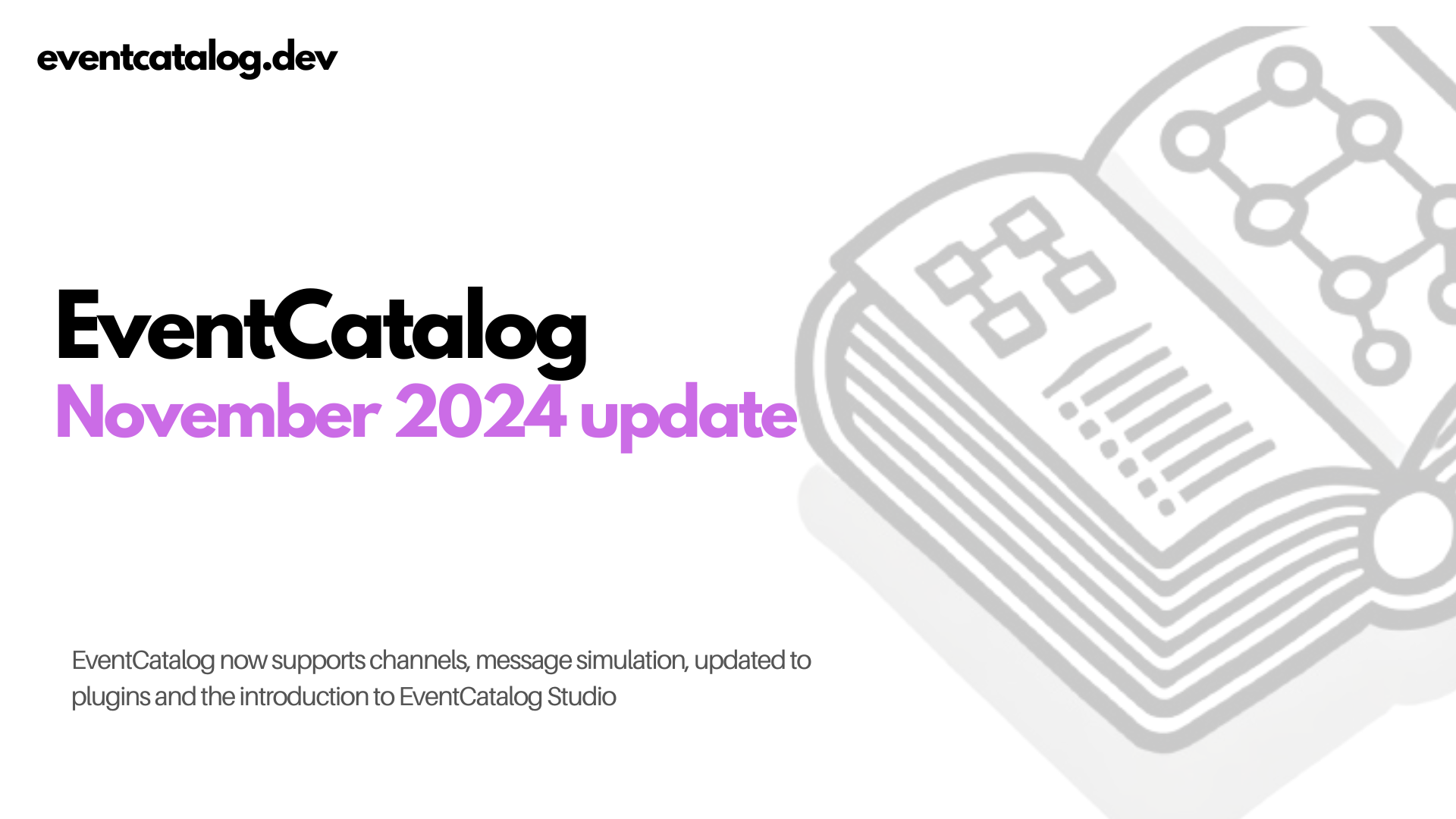 EventCatalog November 2024 update - EventCatalog