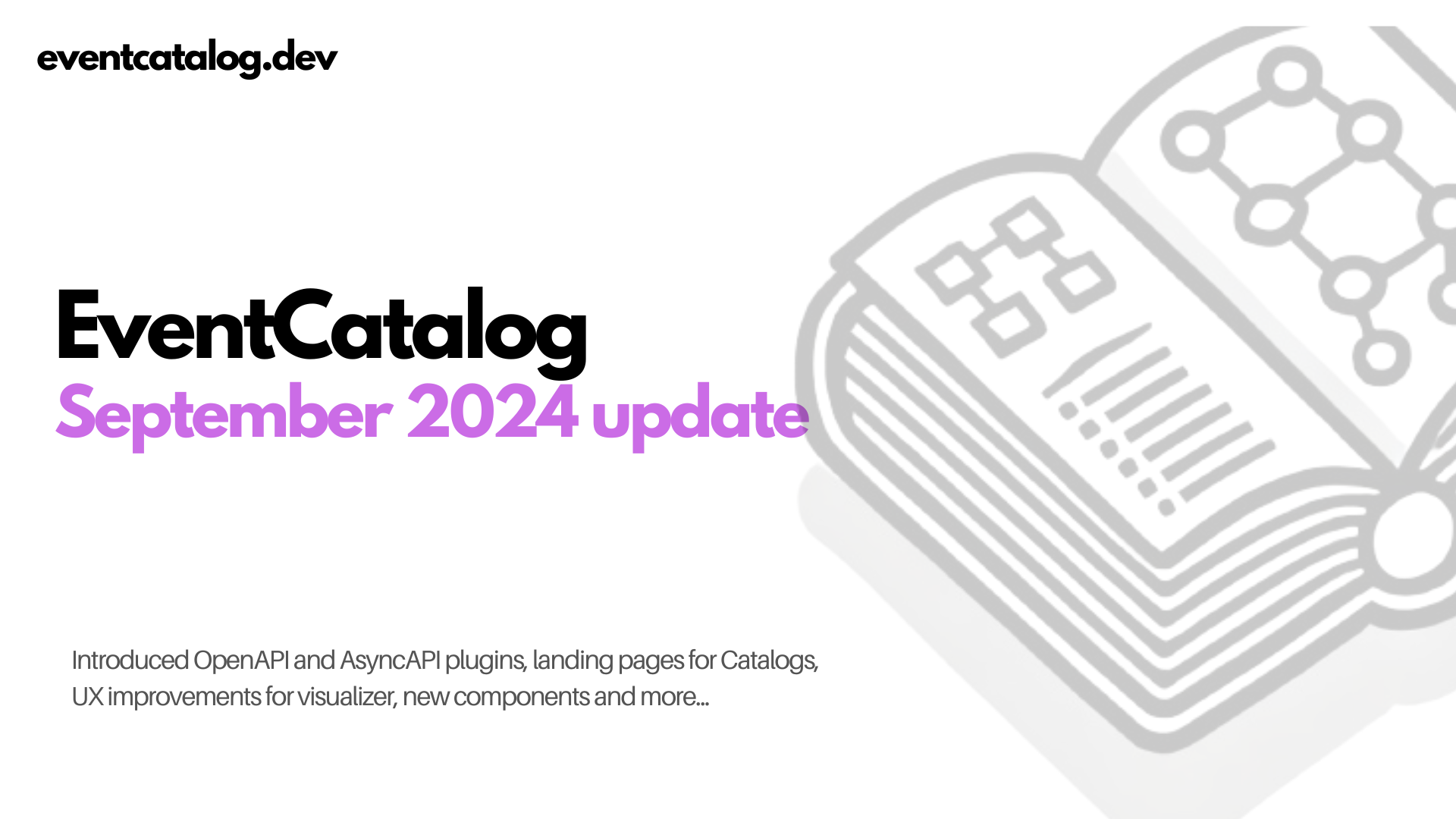 EventCatalog September 2024 update - EventCatalog